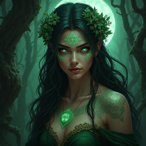 Regal Female Druid With Ancient Celtic Tattoos And Ai Art