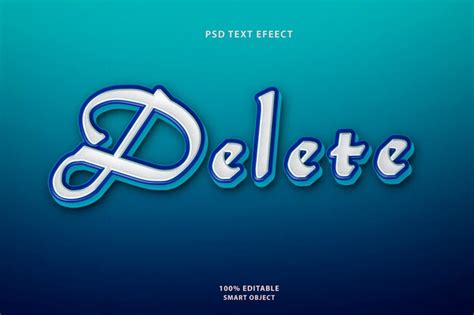 Premium Psd Free Psd Delete Text Style Effect