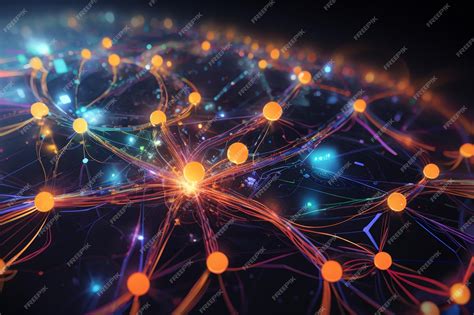 Premium Photo Futuristic Connectivity Abstract Tech Background With
