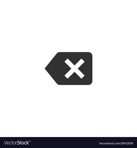 Delete Backspace Keyboard Key Line Art Icon Vector Image
