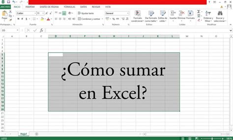 C Mo Sumar En Excel Aprende De Forma Sencilla