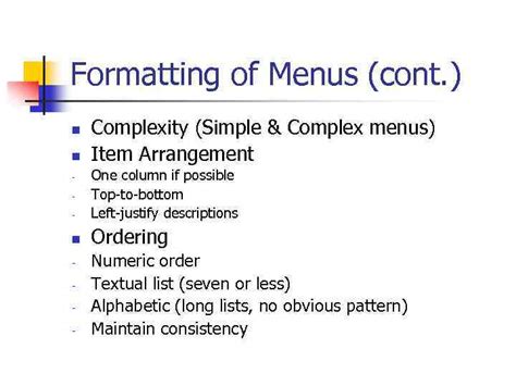 step 4 develop system menus and navigation schemes