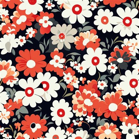 Premium Vector Ditsy Flower Seamless Pattern Vector Illustration