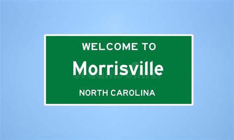 Morrisville North Carolina City Limit Sign Town Sign From The Usa