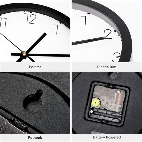 Sensaku Reloj De Pared Relojes De Pared Funciona Con Pilas Redondo Sin