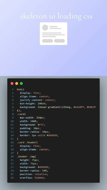 Skeleton Ui Loading In Css Youtube