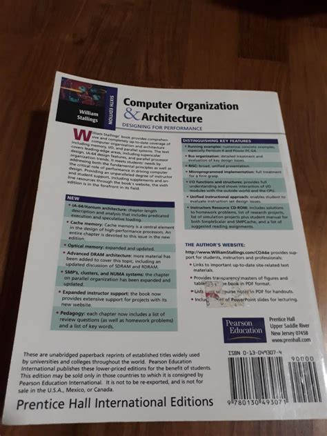 Computer Organization And Architecture Designing For Performance Computers And Tech Office