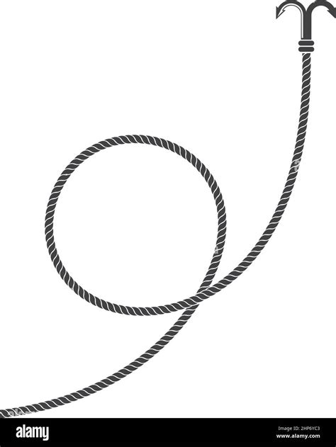 Grappling Hook Icon Vector Illustration Design Template Stock Vector