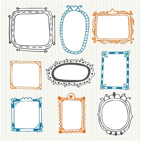 Premium Vector Cute Hand Drawn Frames Vintage Photo Frames
