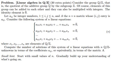Consider The Group Q Z That Is The Quotient Of The Chegg Com