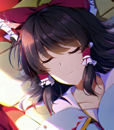 Sleeping Reimu R Cuteanimegirls