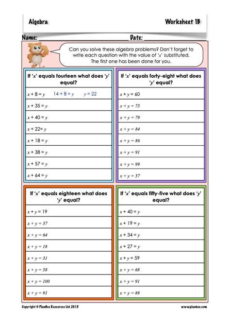 Ks2 Algebra Year 6 Lesson Packs And Information Planbee