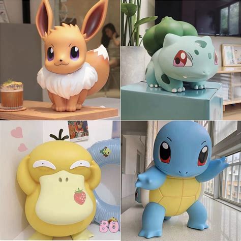포켓몬 애니메이션 피규어 특대 피카츄 이상해씨 팬텀 사이덕 이브이 뮤 잠만보 꼬부기 라이츄 고품질 1 1 Pvc 장난감 Aliexpress
