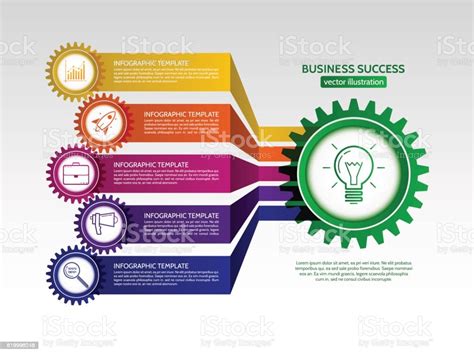 연결 된 기어 스타일 비즈니스 인포 그래픽을 추상화 합니다 아이콘 및 텍스트 상자와 통신 개념입니다 0명에 대한 스톡 벡터 아트 및 기타 이미지 Istock