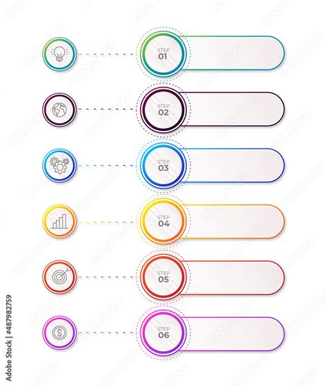Line Step Infographic Options Workflow Diagram Circle Timeline Number Infograph Process