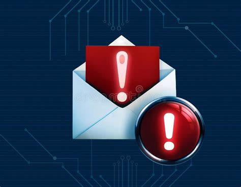 3d Rendering Concept Of An Envelope With Spam Email Alert Icon Or Dangerous Phishing Message Or