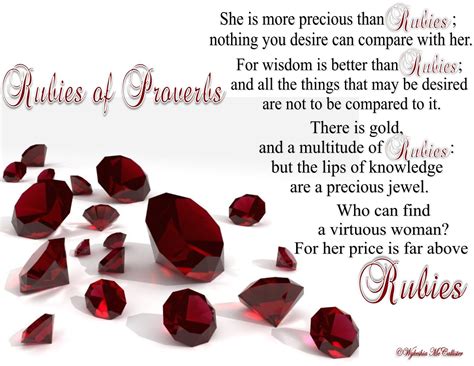 Rubies More Precious Than Rubies Proverbs Proverbs 31