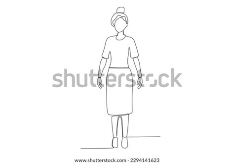 Woman Turning Complete Angle Angles Oneline Stock Vector Royalty Free Shutterstock