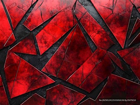 Ai创作图红黑立体背景钻石色彩 红色几何碎片 碎玻璃背景墙 不规则几何背景墙 抽象几何背景墙 几何背景墙 不规则几何图形墙面 立体几何背景墙 几何拼接背景墙 黑红质感 碎屏拼花图案图形 不规则