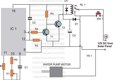 Solar Water Pump Circuit Diagram
