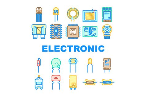 Component Electronic Chip Icons Set Graphic By Sevvectors · Creative Fabrica
