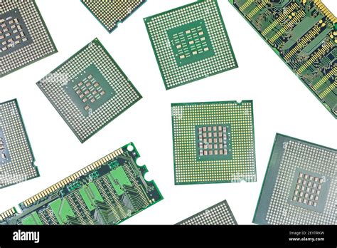 Bunch Of Cpu Central Processor Units And Ram Random Access Memory
