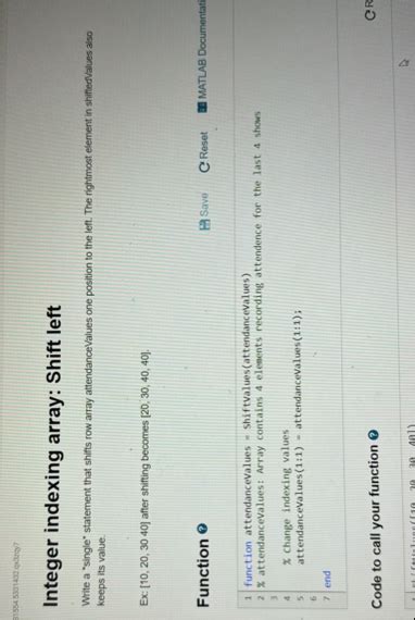 Solved Bissa 5331432 ﻿equitayinteger Indexing Array Shift