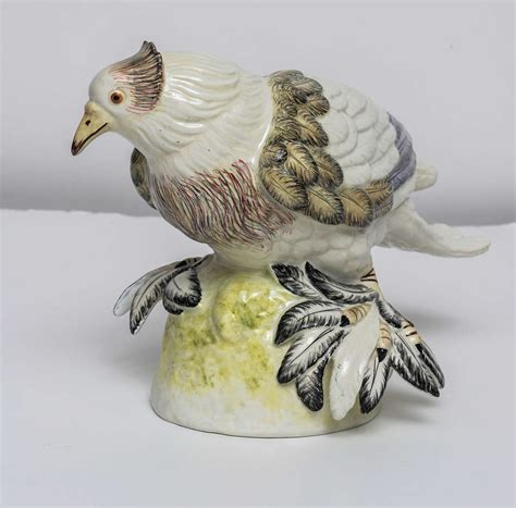 Rare Early Mottahedeh Porcelain Bird Early 20th Century For Sale At