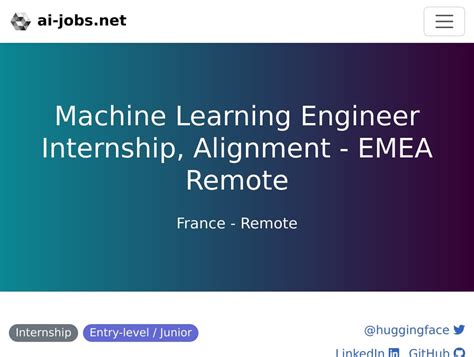 [hiring][internship] machine learning engineer internship alignment emea remote remote r