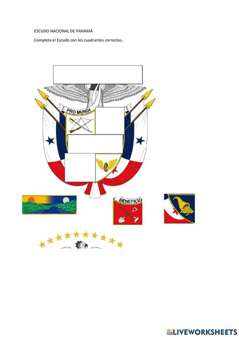 Escudo De Panamá 4179528 Yaradys Liveworksheets