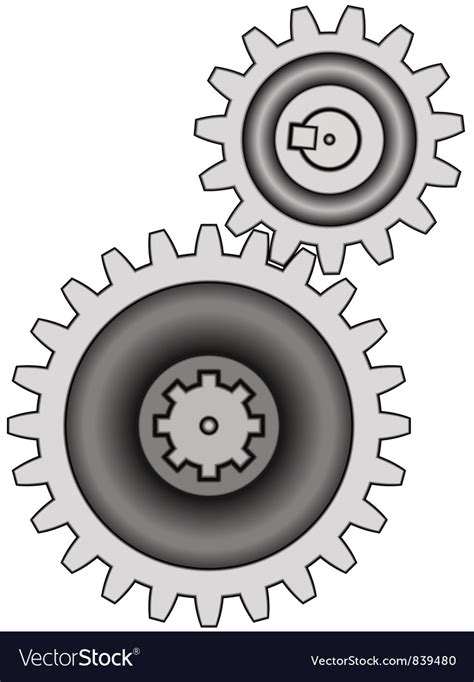 interlocking gears vector