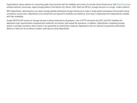 Introduction Dell Objectscale Overview And Architecture Dell Technologies Info Hub