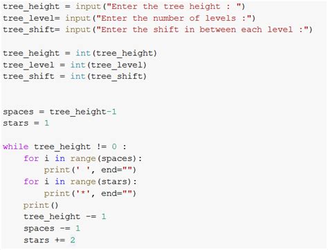 Need Help Creating A Christmas Tree Using Python Stack Overflow