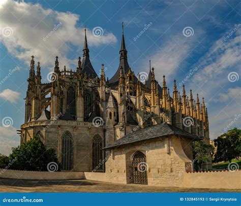 Scenic View Of St Barbara Church Kutna Hora Czech Republic Unesco
