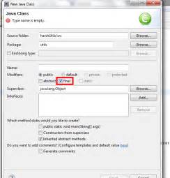 Java Make Classes Final By Default In Eclipse Stack Overflow