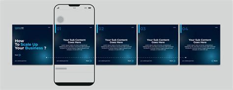 Set Of Carousel Post Template Editable Carousel Post Social Media Carousel Post For Business