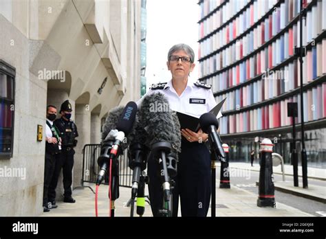 Metropolitan Police Commissioner Cressida Dick Speaking Outside The Old