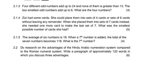 Solved Four Different Odd Numbers Add Up To And Chegg Com