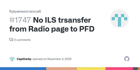 No Ils Trsansfer From Radio Page To Pfd · Issue 1747 · Flybywiresimaircraft · Github