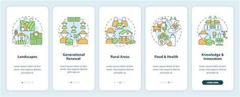 Premium Vector Agriculture Policy Focuses Onboarding Mobile App Screen