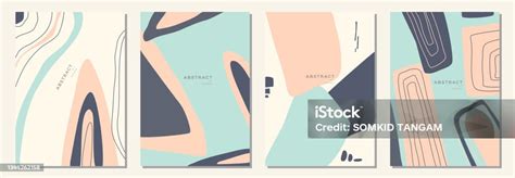 현대 추상적 배경최소한의 트렌디 한 스타일 다양한 모양은 배경 카드 인사말 벽지 브로셔 전단지 초대 및 기타에 좋은 디자인 템플릿을 설정합니다 벡터 일러스트레이션 0명에