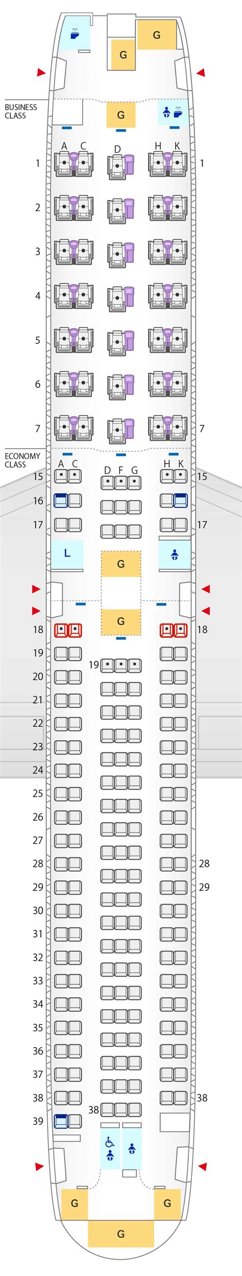 波音 767 300ER 座位圖 座位圖 機上資訊 旅遊資訊 ANA