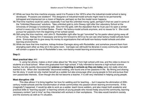 ideation around v problem statement ppt