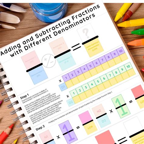 Adding And Subtracting Fractions Different Denominators Least Common LCM LCD Laminate Dry Wet