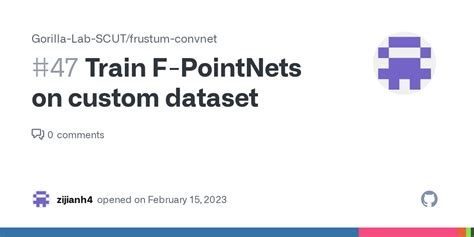 train f pointnets on custom dataset · issue 47 · gorilla lab scut