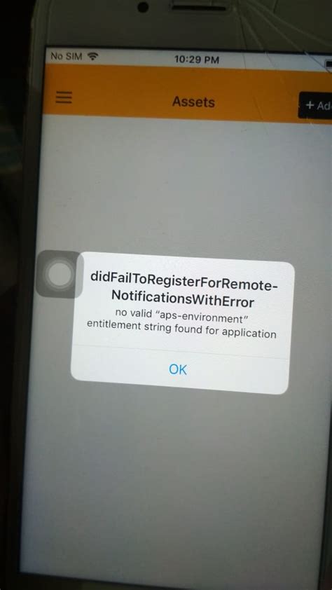 Ios No Valid ‘aps Environment Entitlement String Found For