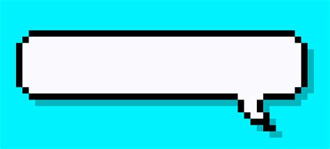 픽셀 음성 거품 또는 채팅 아이콘입니다 그림자가있는 픽셀 아트 통신 거품 8 비트 스타일의 빠른 팁 배지 또는 메시지 상자의 빈 픽셀 화 된 템플릿 기포에 대한 스톡 벡터