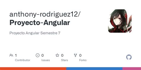 GitHub Anthony Rodriguez Proyecto Angular Proyecto Angular Semestre