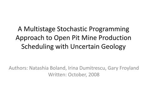 Ppt Introduction To Multistage Stochastic Programming Powerpoint Presentation Id 2264571