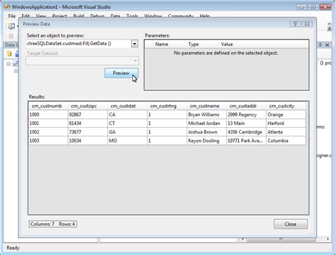 Microsoft Visual Studio Data Source